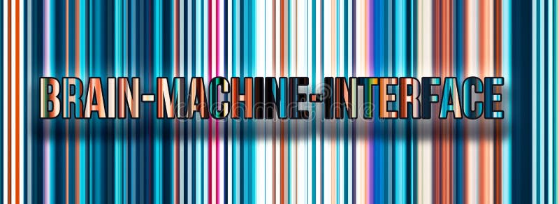 Brain-Machine-Interface Theme with Abstract Network Lines Stock ...