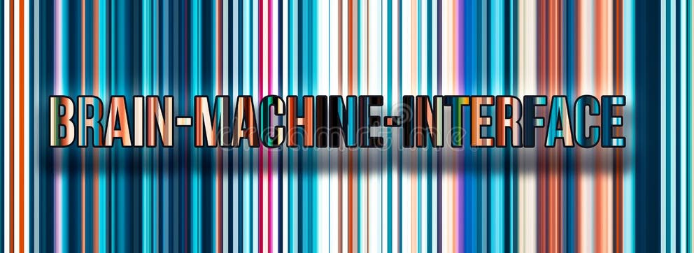 Brain-Machine-Interface Theme with Abstract Network Lines Stock ...