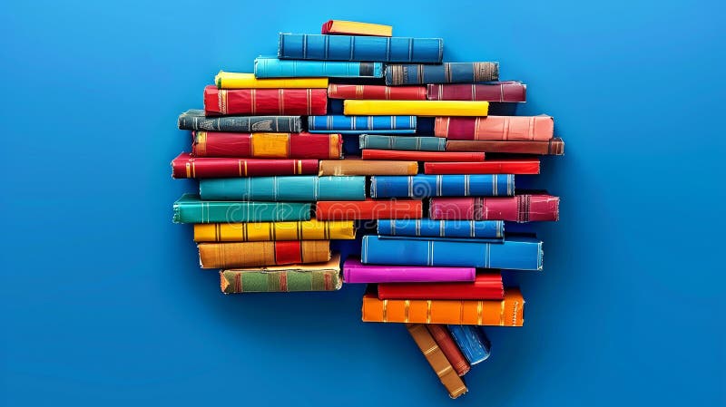 A Brain Made of Books. Knowledge and Creativity in Education Stock ...
