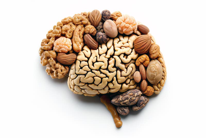 Man before big brain stock illustration. Illustration of medicine ...