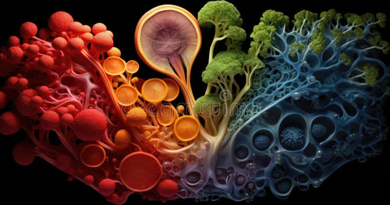 Brain with Many Connected Wires. Metaverse Cyberpunk Concept ...