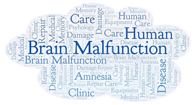 Brain Malfunction Word Cloud. Stock Illustration - Illustration of ...
