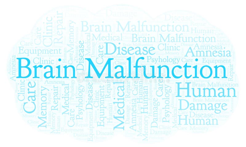 Brain Malfunction Word Cloud. Stock Illustration - Illustration of care ...