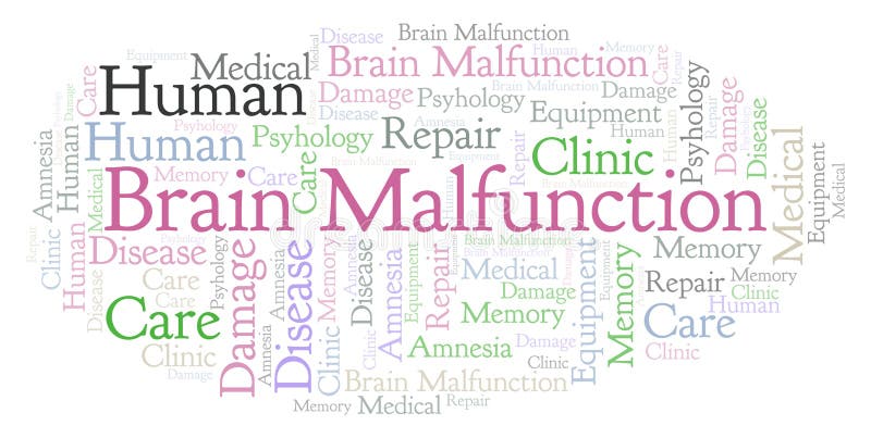 Malfunction Word Block on White Stock Illustration - Illustration of ...