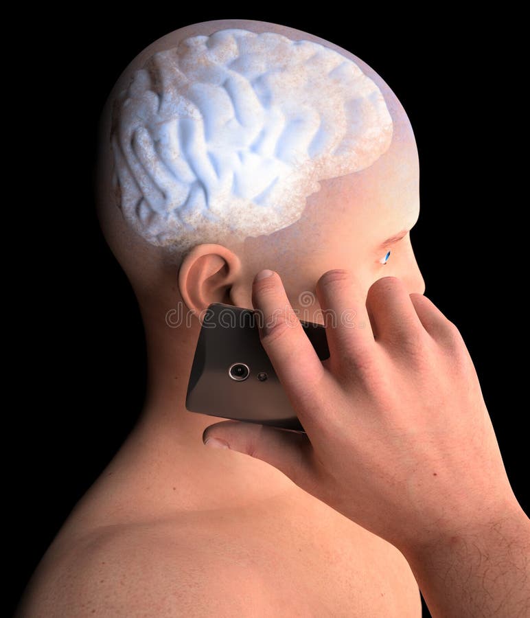 Brain, Man with Cell Phone, Brain Problems, Cause of Tumor ...
