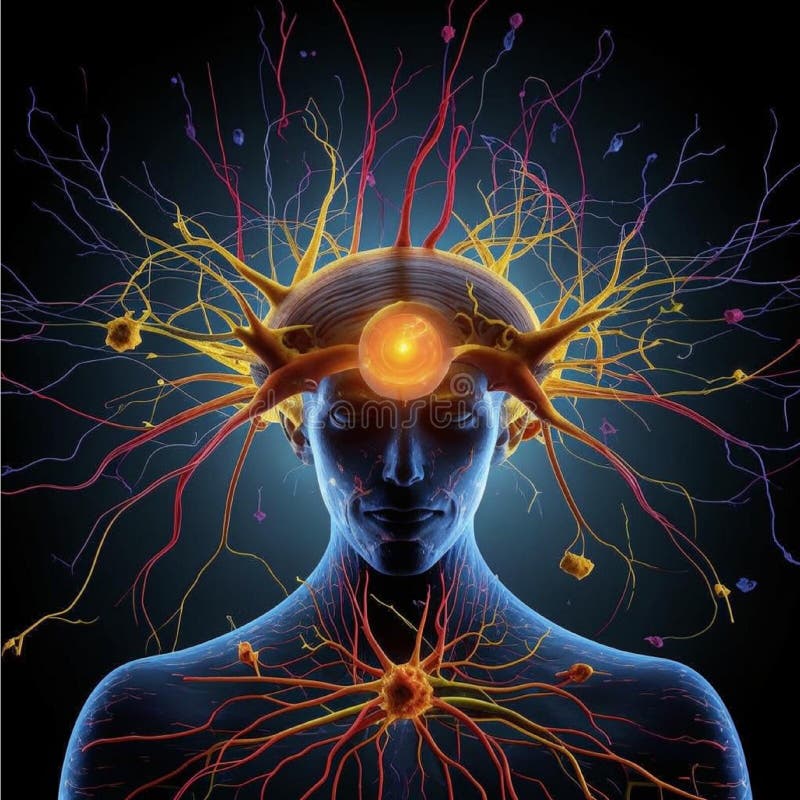 Brain man stock illustration. Illustration of space - 383584565