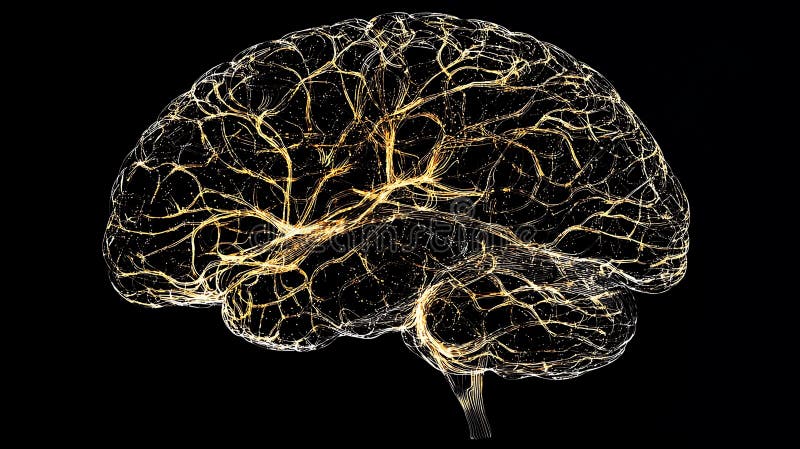 A Brain with Many Branches and a Lot of Detail Stock Illustration ...
