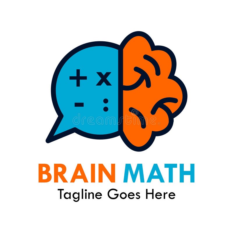 Brain math stock vector. Illustration of advertising - 263415677