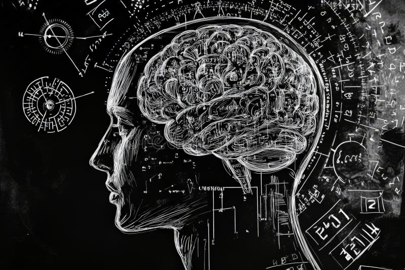 Brain and Math Harmony Unleashed Stock Illustration - Illustration of ...