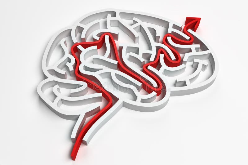 Brain maze stock illustration. Illustration of dead, game - 28761388