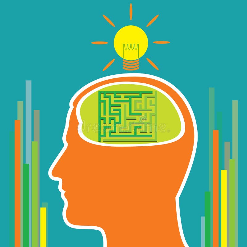 Brain Maze Puzzle stock vector. Illustration of puzzle - 29641537