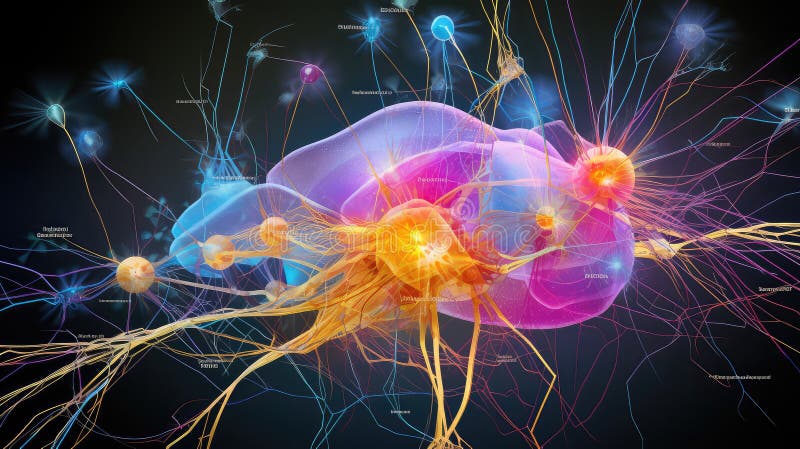 Brain medical illustration stock illustration. Illustration of visual ...