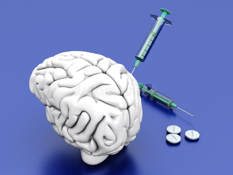 Brain Medication stock illustration. Illustration of inject - 29973919
