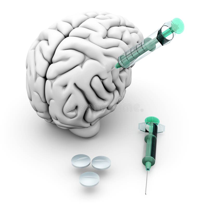 Brain Medication stock illustration. Illustration of inject - 29973919