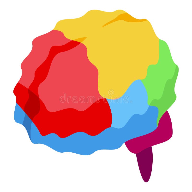 Brain Memory Icon Isometric Vector. Old Disease Stock Vector ...