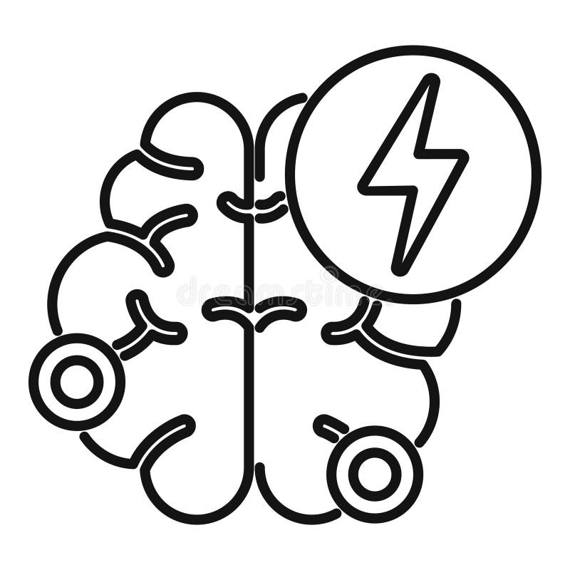 Brain Memory Part Icon Outline Vector. Work Lost Care Stock Vector ...