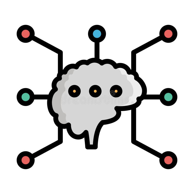 Brain Memory Vector Icon Which Can Easily Modify Stock Vector ...