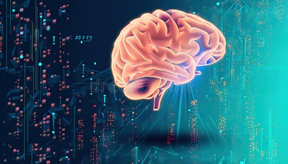 Brain in the Metaverse. Cyberspace Concept. Virtual Reality Stock ...