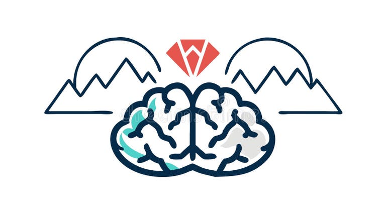 Brain Mind Gems Idea Innovation Intelligence Icon, Vector Design ...