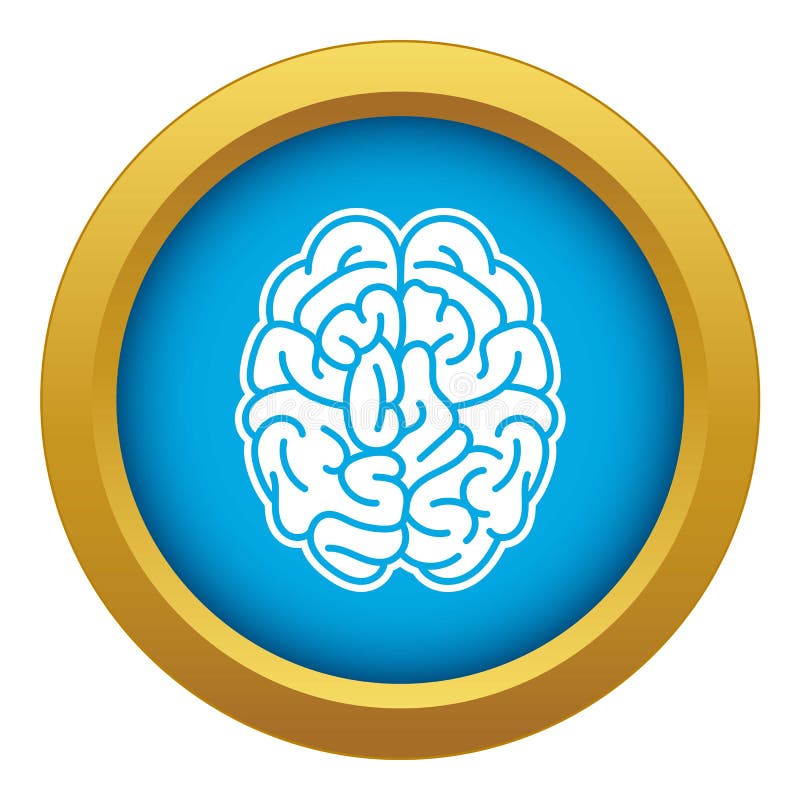 Brain Mind Icon Blue Vector Isolated Stock Vector - Illustration of ...