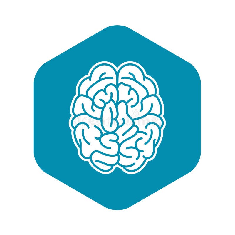Brain Mind Icon, Simple Style Stock Vector - Illustration of creativity ...