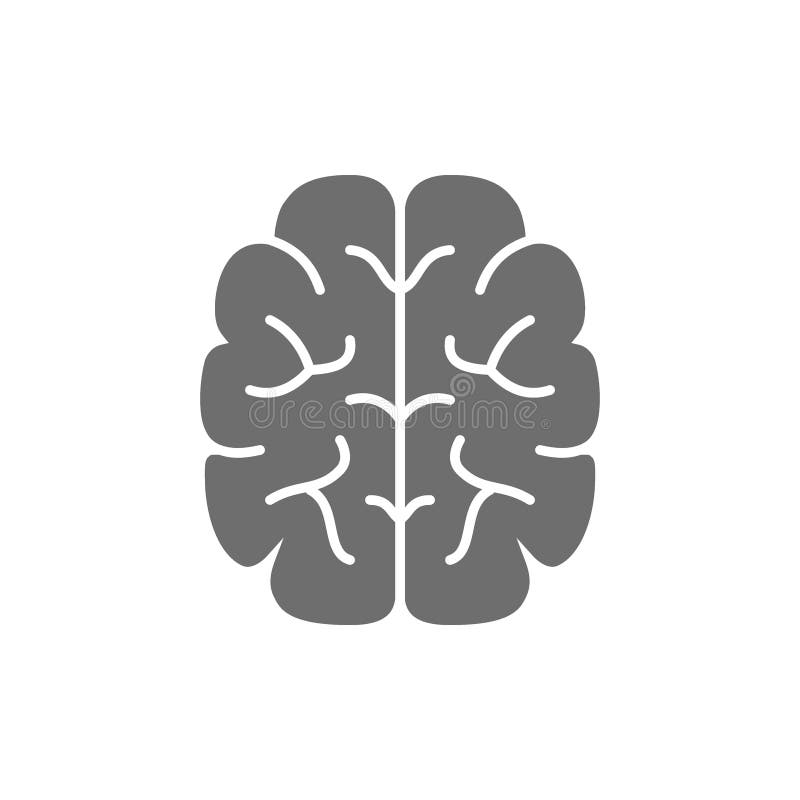 Grey Concussion, Headache, Dizziness, Migraine Icon Isolated on White ...