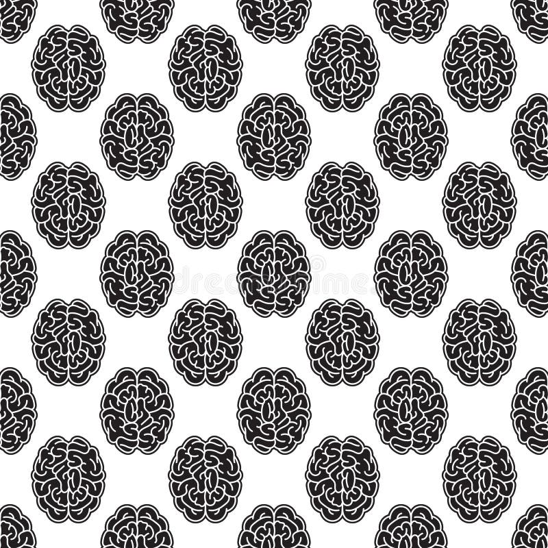 Brain seamless pattern stock vector. Illustration of decorative - 83193218