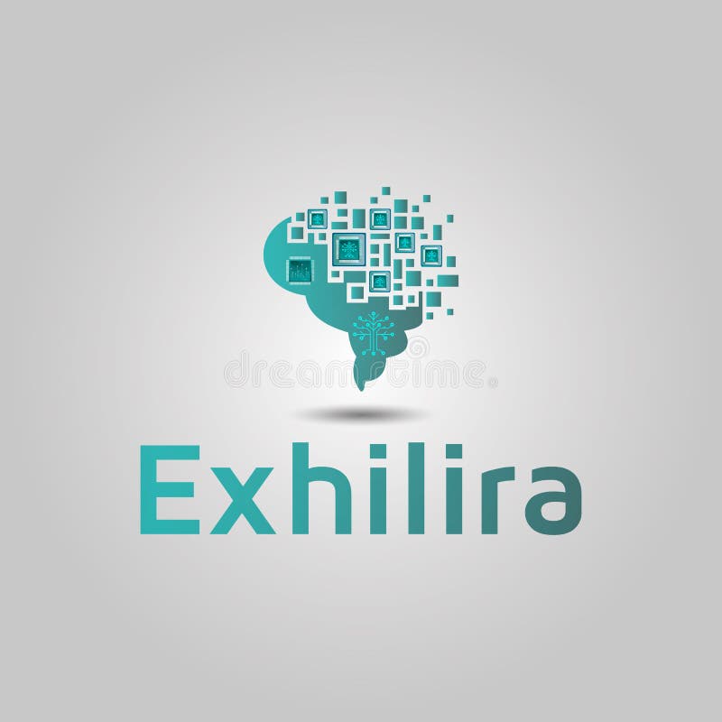 Brain Mind Technology Intelligence Vector Logo Design Stock Vector ...