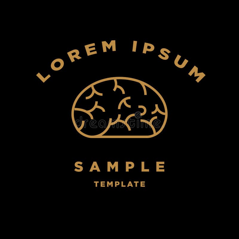 Brain Minimal Line Style Infographic Banner Design Stock Vector ...