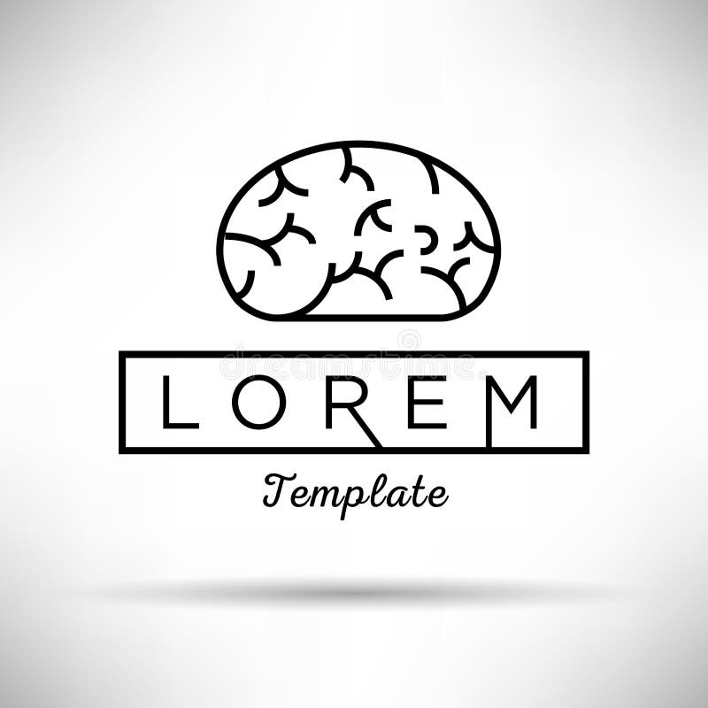 Brain Minimal Sign Vector Design Stock Vector - Illustration of brain ...