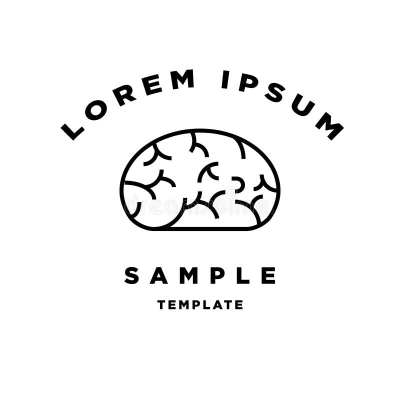 Brain Minimal Line Style Infographic Banner Design Stock Vector ...