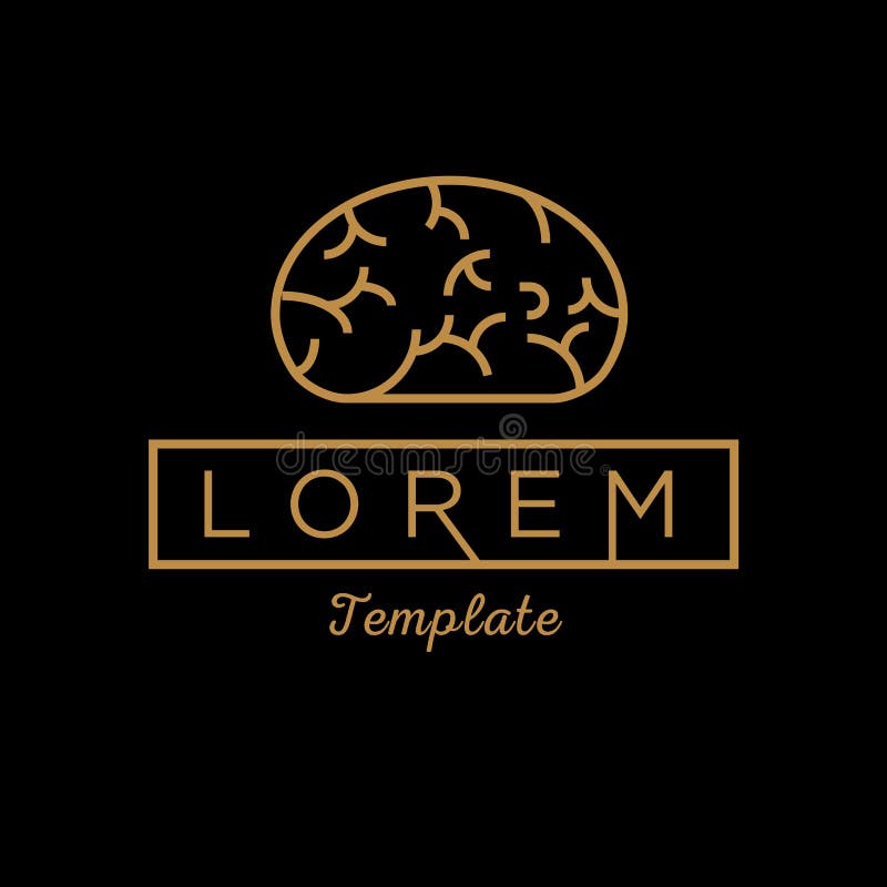 Brain Minimal Sign Vetora Design Ilustração do Vetor - Ilustração de ...