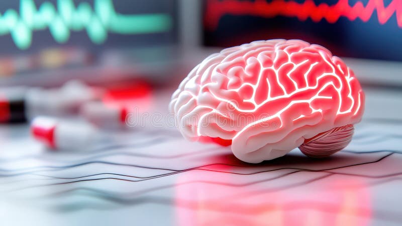 Brain Model by Computer Monitor, Exploring Neuroscience and Artificial ...