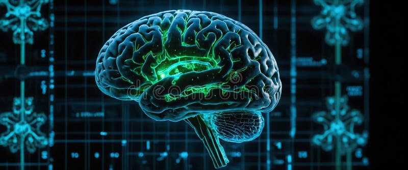 Illuminated Neural Pathways Stock Illustration - Illustration of ...