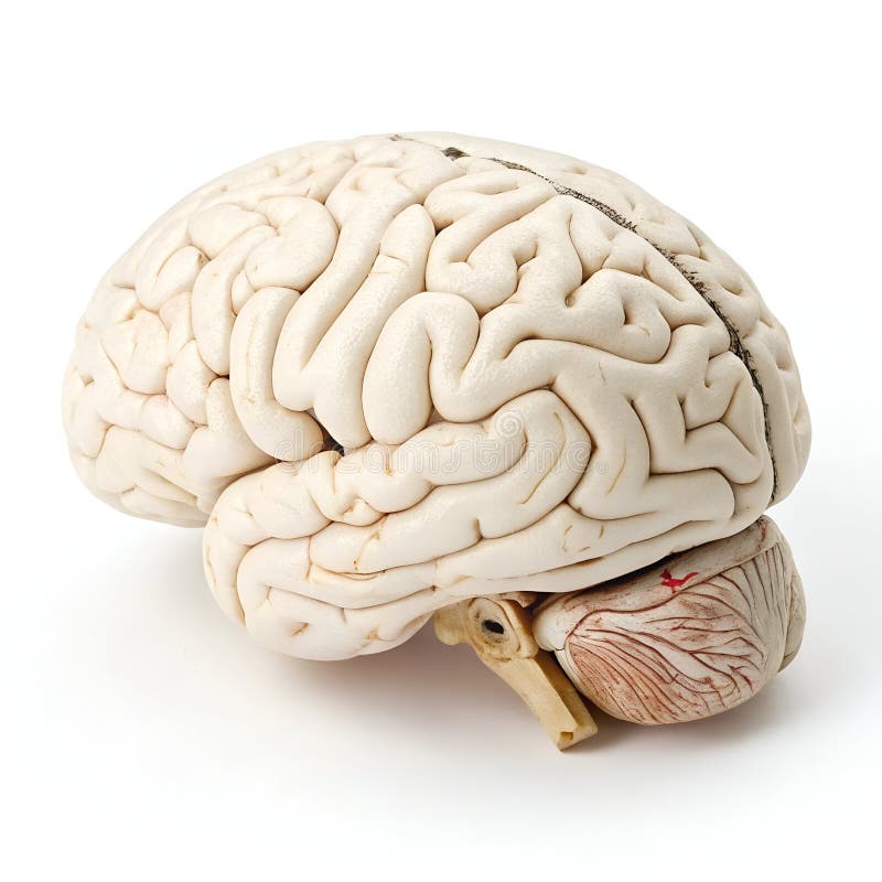 Brain Model Isolated on White Background Stock Illustration ...