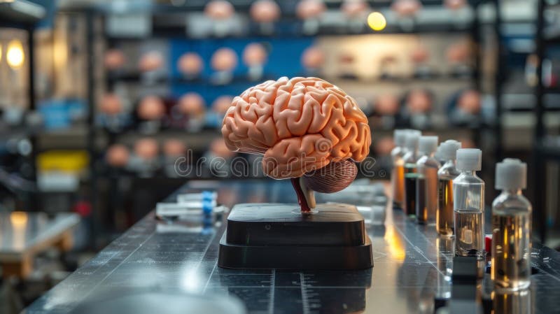 A Brain Model Used in a Neuroscience Lab To Study the Development of ...