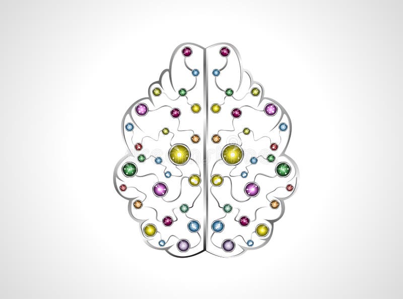 Atomic brain stock vector. Illustration of anatomy, nuclear - 12917200