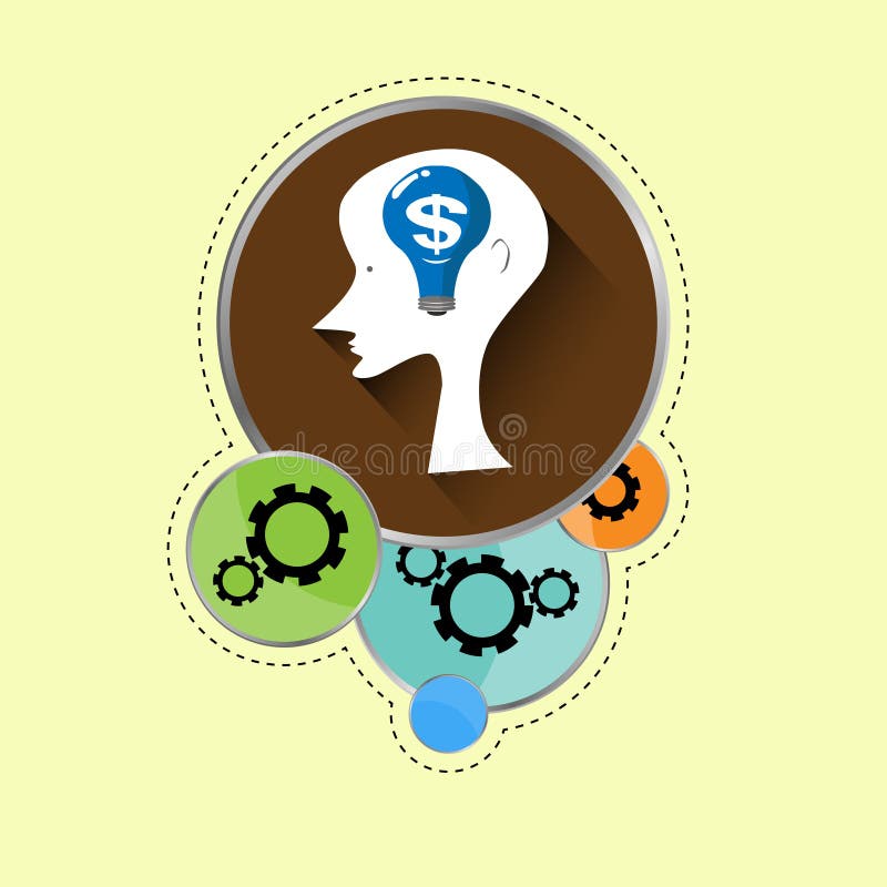 Brain money idea stock vector. Illustration of brain - 50776634