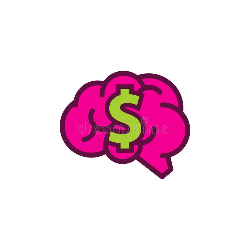 Brain Money Logo Icon Design Ilustración del Vector - Ilustración de ...