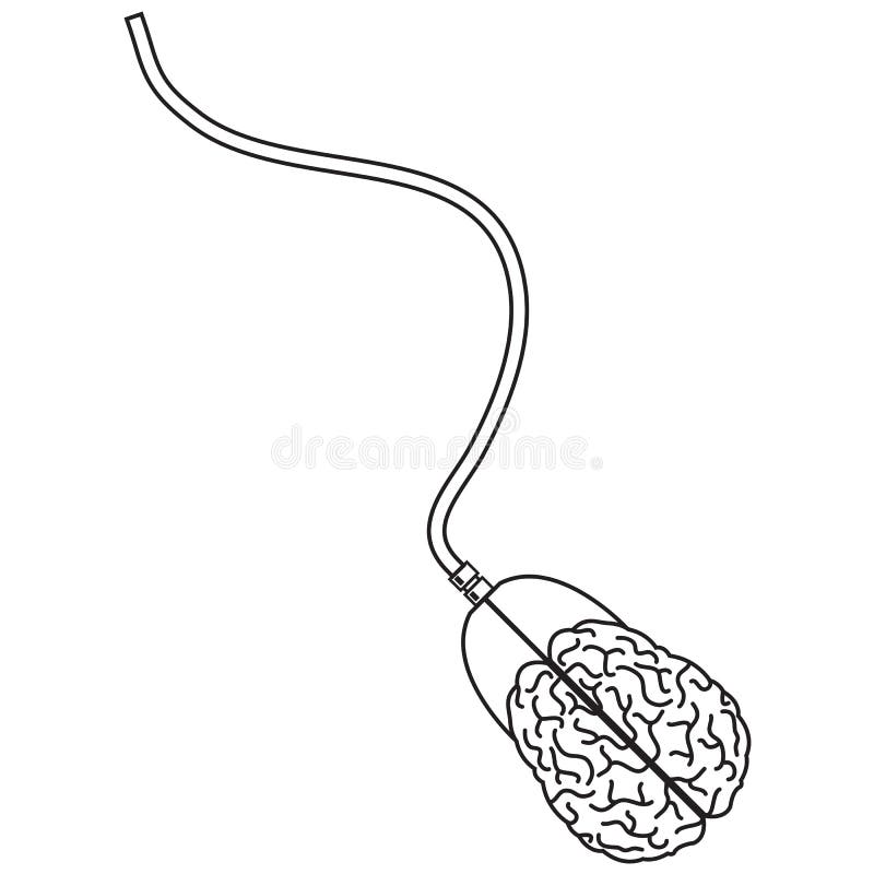 Brain Mouse stock vector. Illustration of brainstorm - 78269783