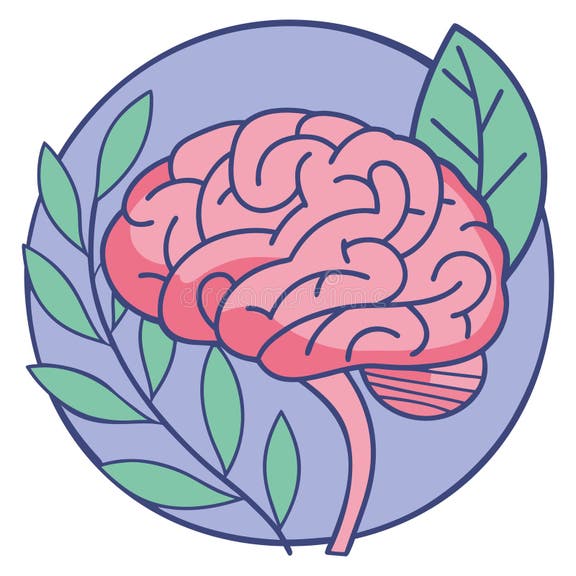 Brain Nature Circular Frame Stock Vector - Illustration of circular ...