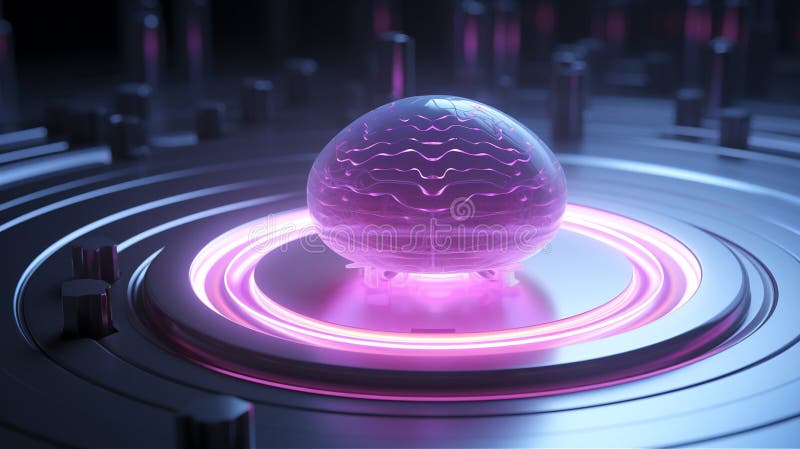 Brain Neon Concept Artificial Ai Abstract Digital Intelligence Science ...