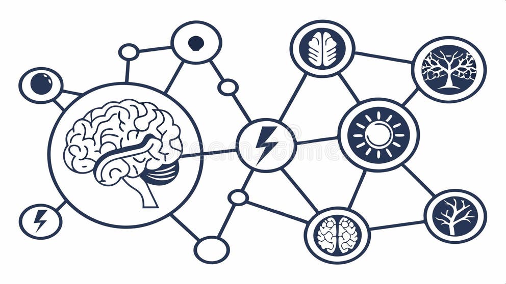 Brain Network Connections: Mind, Thoughts, Intellect, Idea Vector ...
