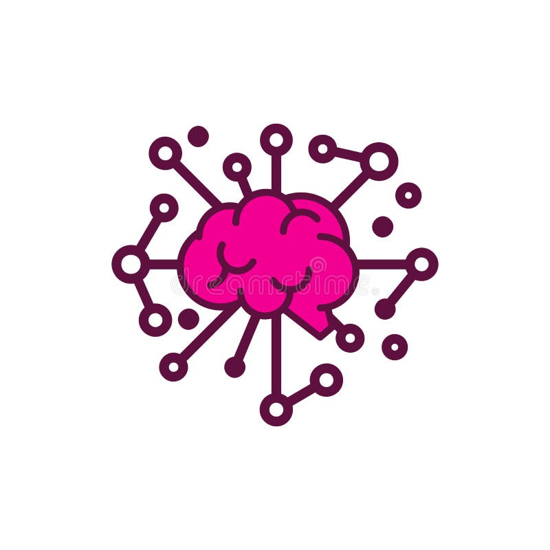 Brain Network Logo Icon Design Stock Vector - Illustration of computer ...