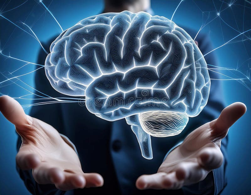 Brain and Neural Network Illustrations Representing Intelligence and ...