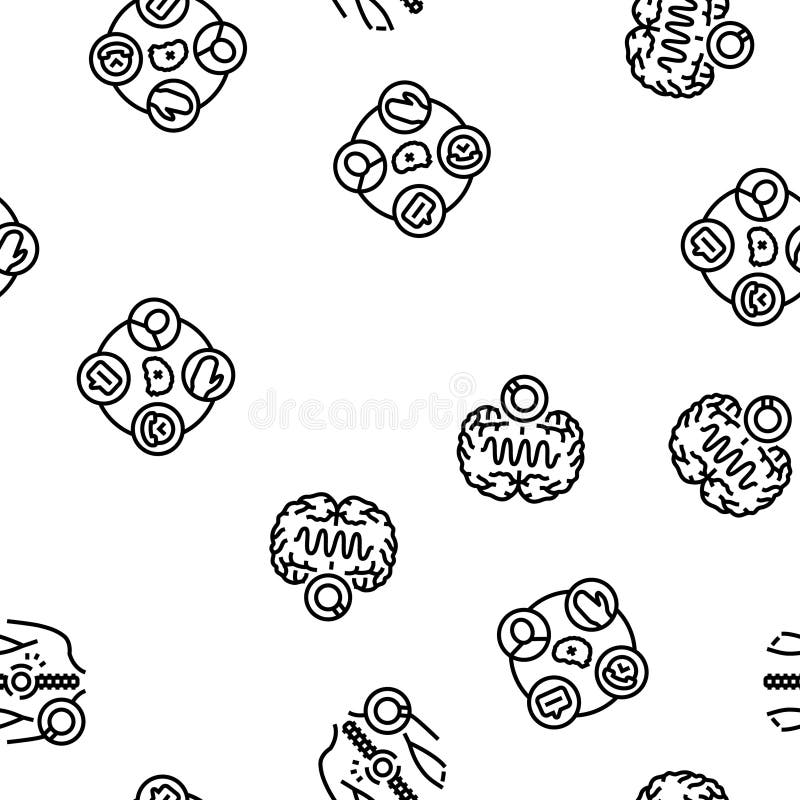 Brain Neurologist Doctor Seamless Pattern Vector Stock Vector ...