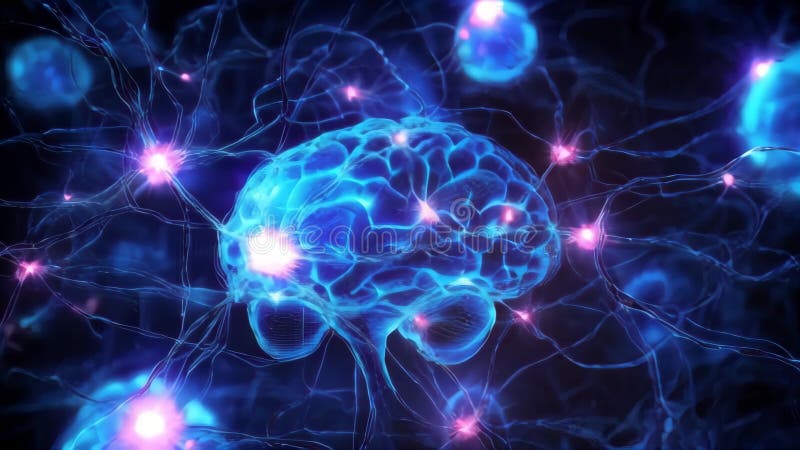 Brain Neuron Activity Visualization Stock Footage - Video of memory ...