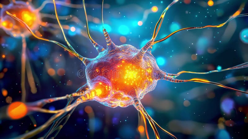 Brain Neuron Connection and Signal Transmission Science Visualization ...