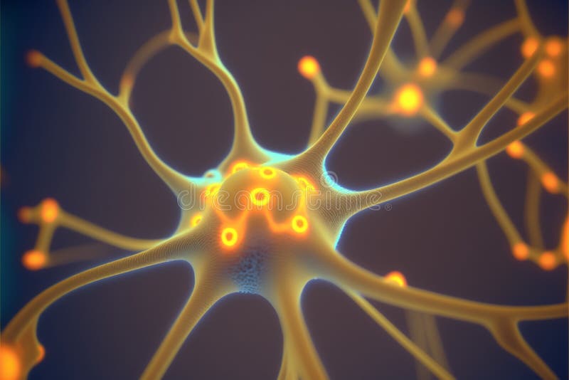 Brain Neuron. Created with Generative Ai Technology Stock Photo - Image ...