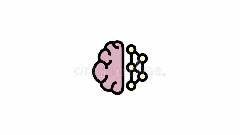Brain Neuronal Network Symbol - Artificial Intelligence Icon Animation ...